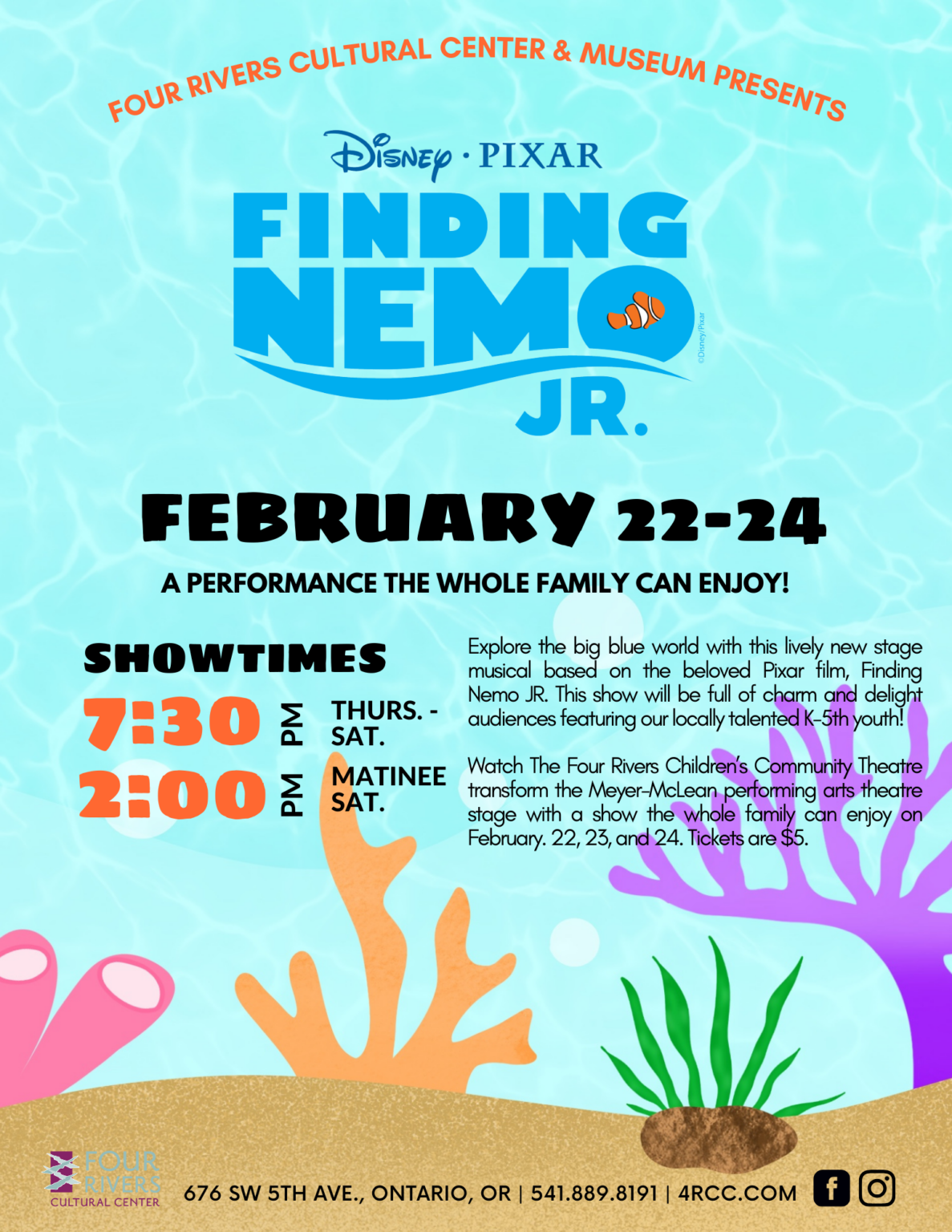 Finding Nemo Jr. – Four Rivers Cultural Center