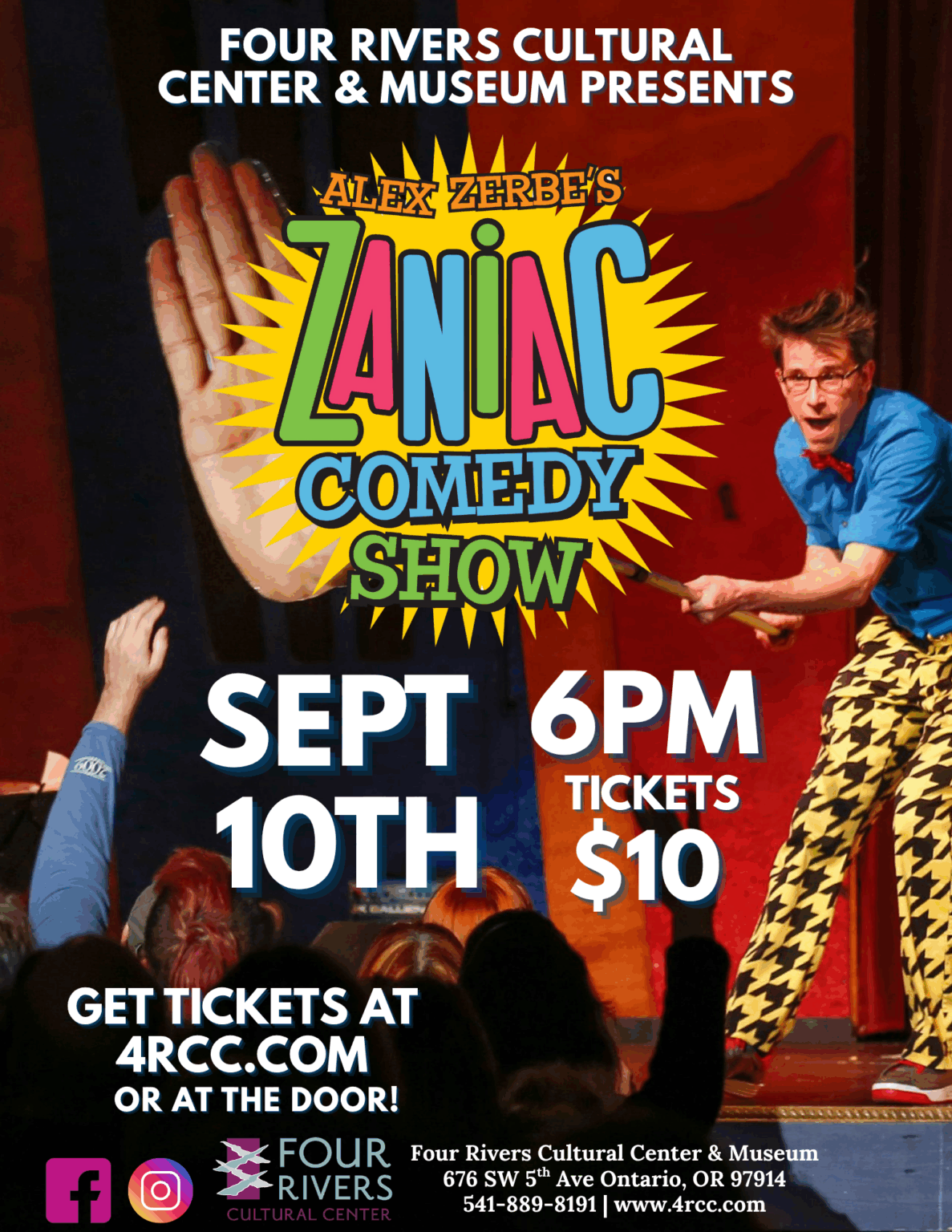 Alex Zerbe “The Zaniac” Comedy Show – Four Rivers Cultural Center
